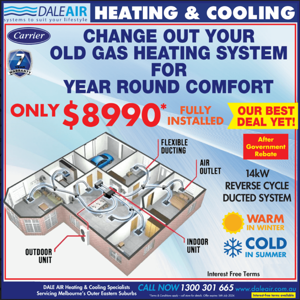 Ducted Reverse Cycle Air Conditioning Melbourne - Dale Air